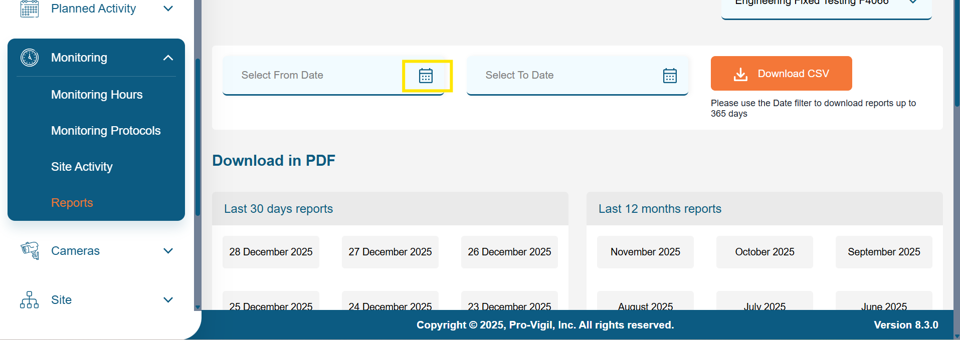 Accessing Reports and Site Performance Data Using Pro-Vigil Portal ...