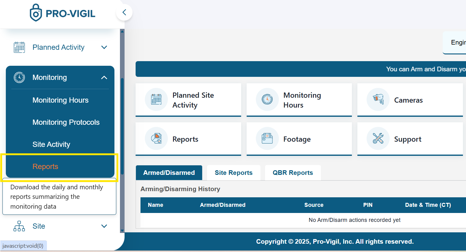 Accessing Reports and Site Performance Data Using Pro-Vigil Portal ...