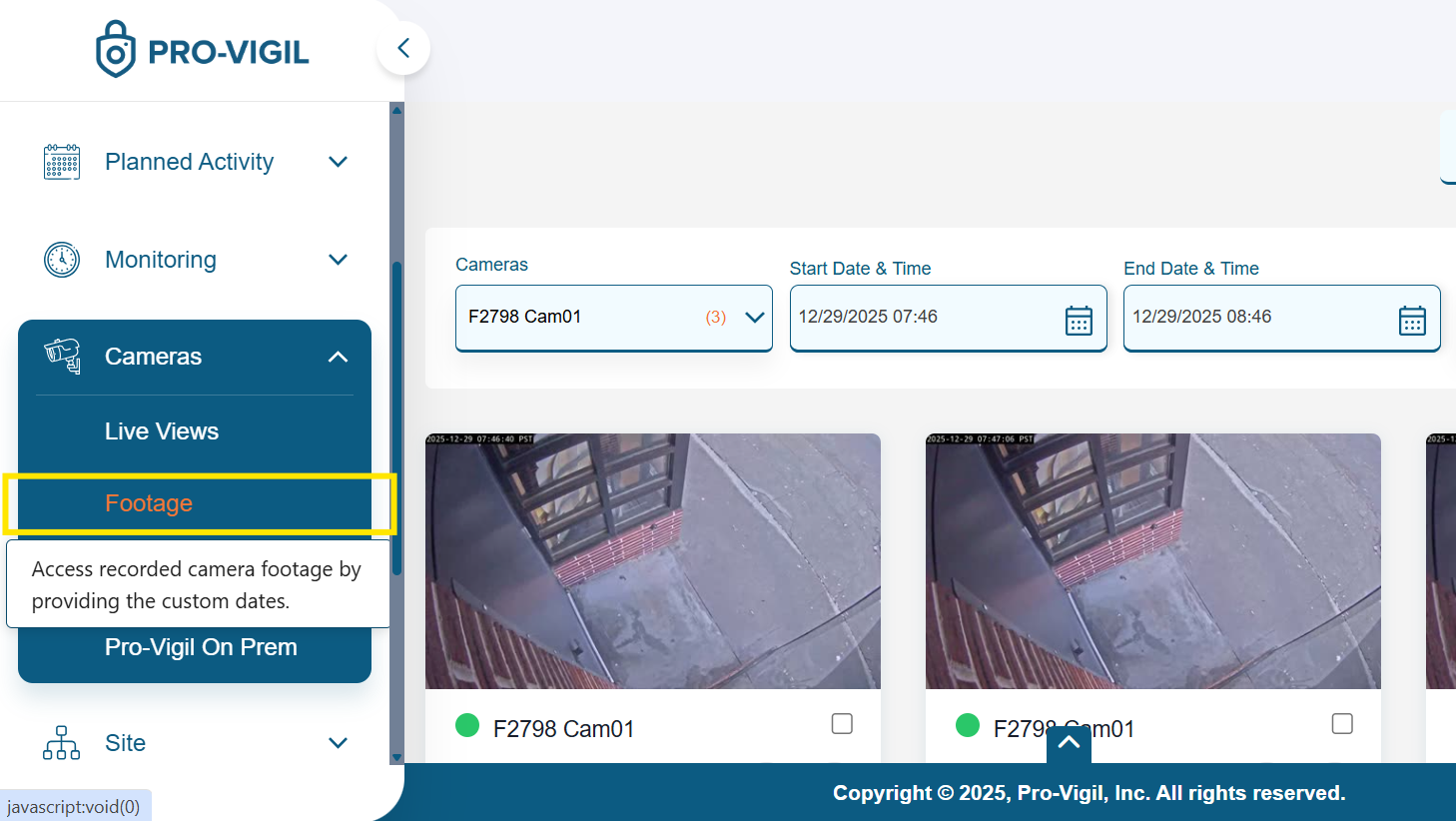 Review & Download Footage from Pro-Vigil’s Customer Portal – Pro-Vigil